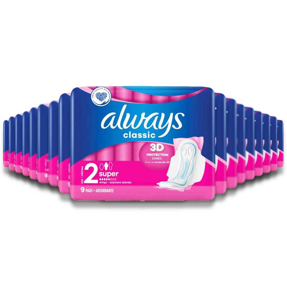 Always Classic Super Pads - 9 Ct - 16 Pack – Contarmarket