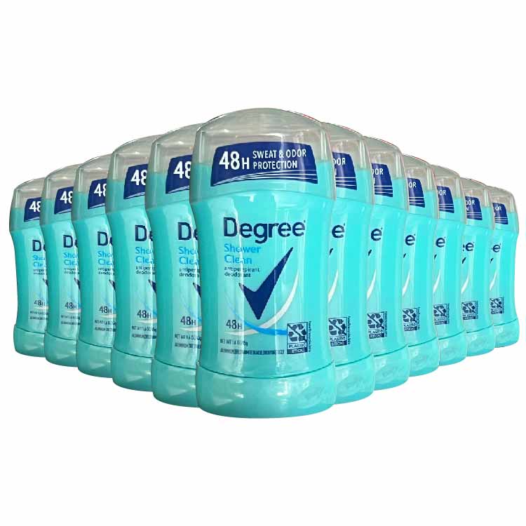Degree Shower Clean Antiperspirant Deodorant Stick - 1.6 oz - 12 Pack ...