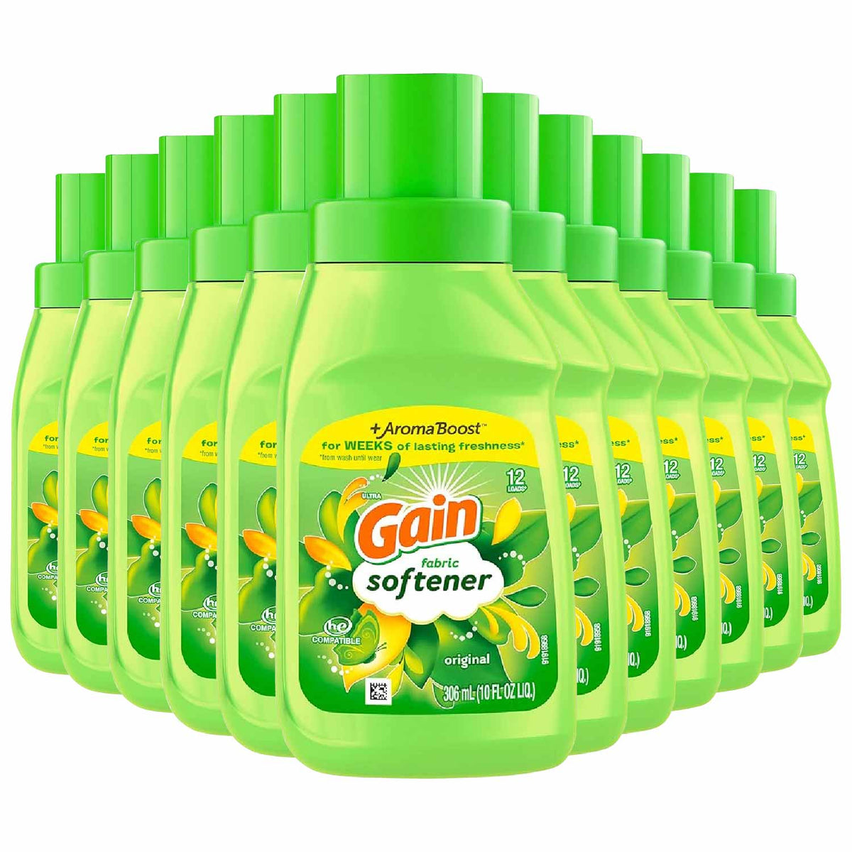 Gain Original + Aroma Boost, Fabric Softener 10oz - 12 Pack – Contarmarket