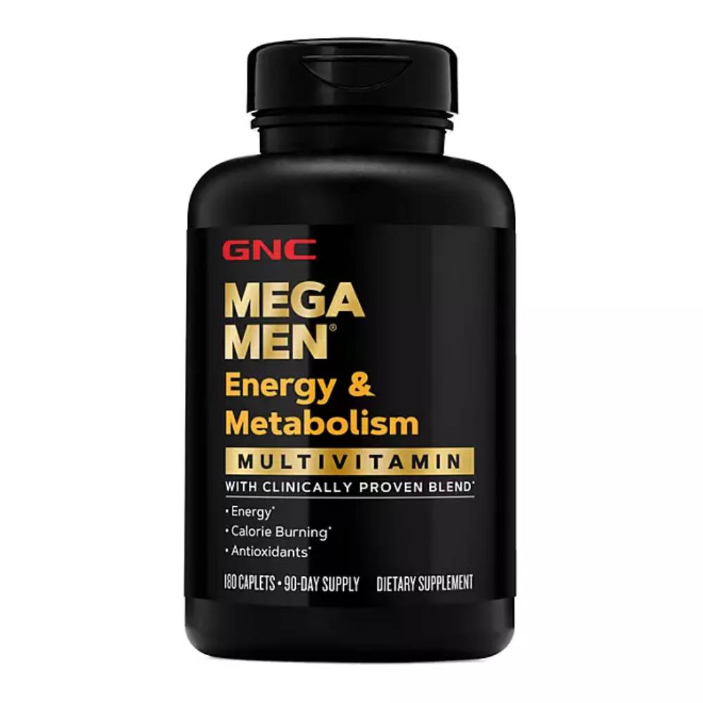 GNC - Mega Men Energy and Metabolism Multivitamin Caplets - 180 Count ...