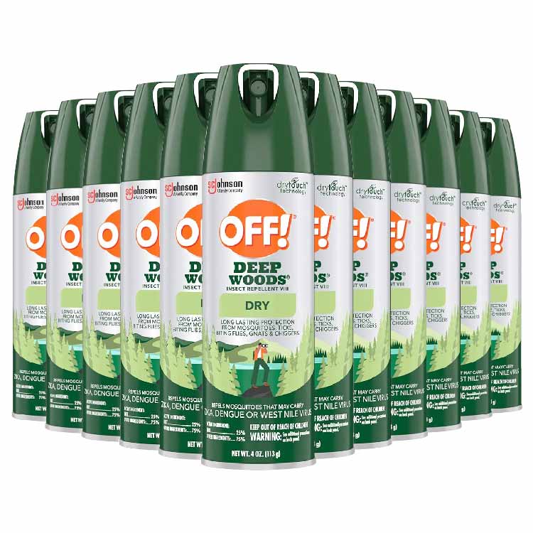 OFF! - Aerosol Deep Woods Dry Insect Repellent - 4 Oz - 12 Pack ...