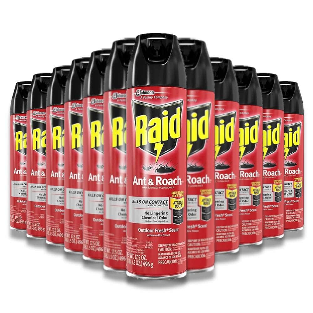 Raid - Ant and Roach Killer, Outdoor Fresh - 17.5 Oz - 12 Pack ...