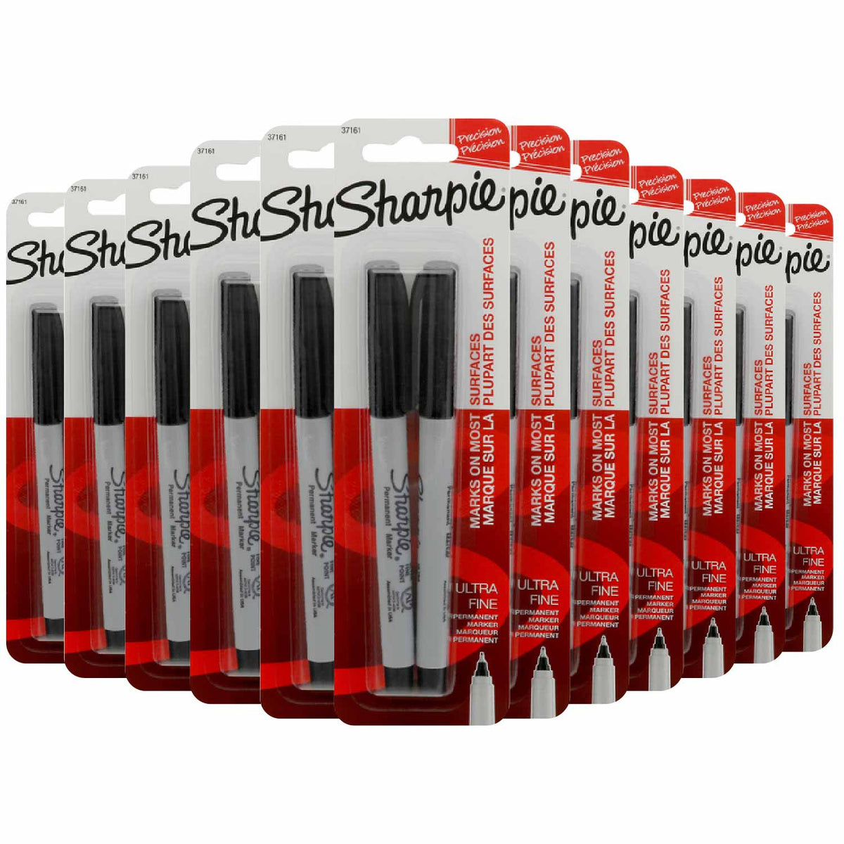 Sharpie Permanent Markers Ultra Fine Tip Black 2 ct - 12 Pack ...