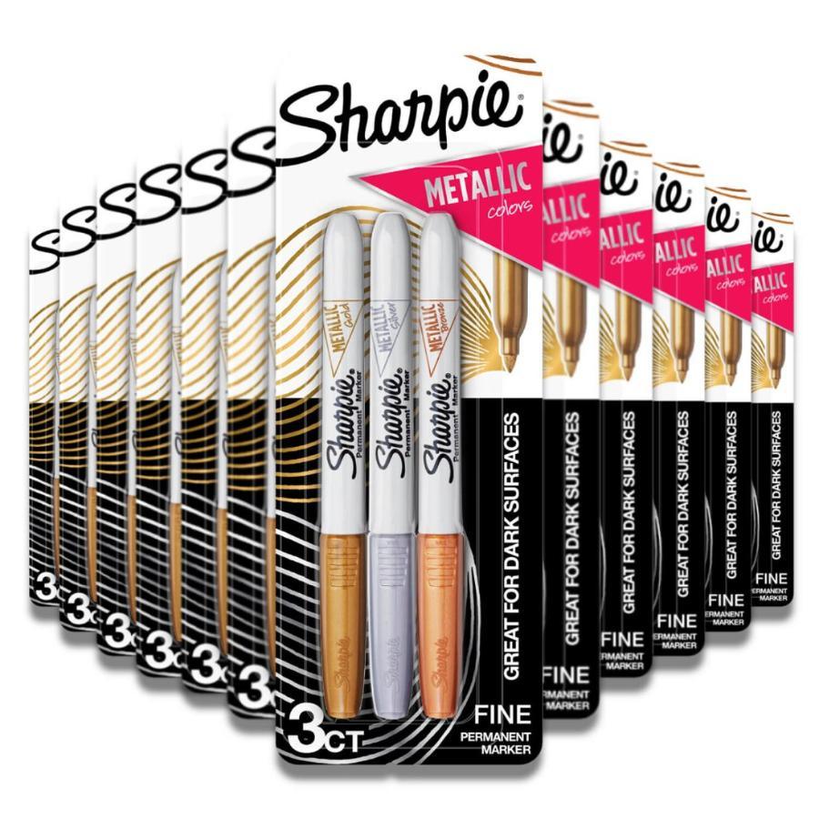 Sharpie Metallic Permanent Markers - Gold, Silver, Bronze - 3 ct - 12 ...
