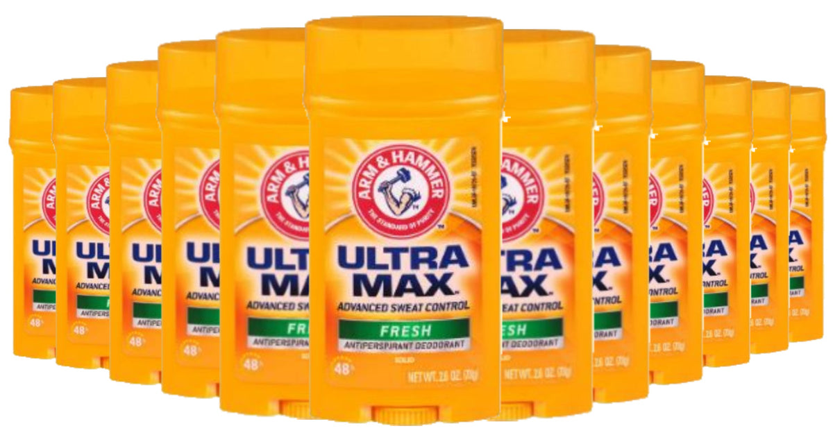 Arm & Hammer Deodorant UltraMax Solid Fresh, 2.6 oz - 12 Pack ...