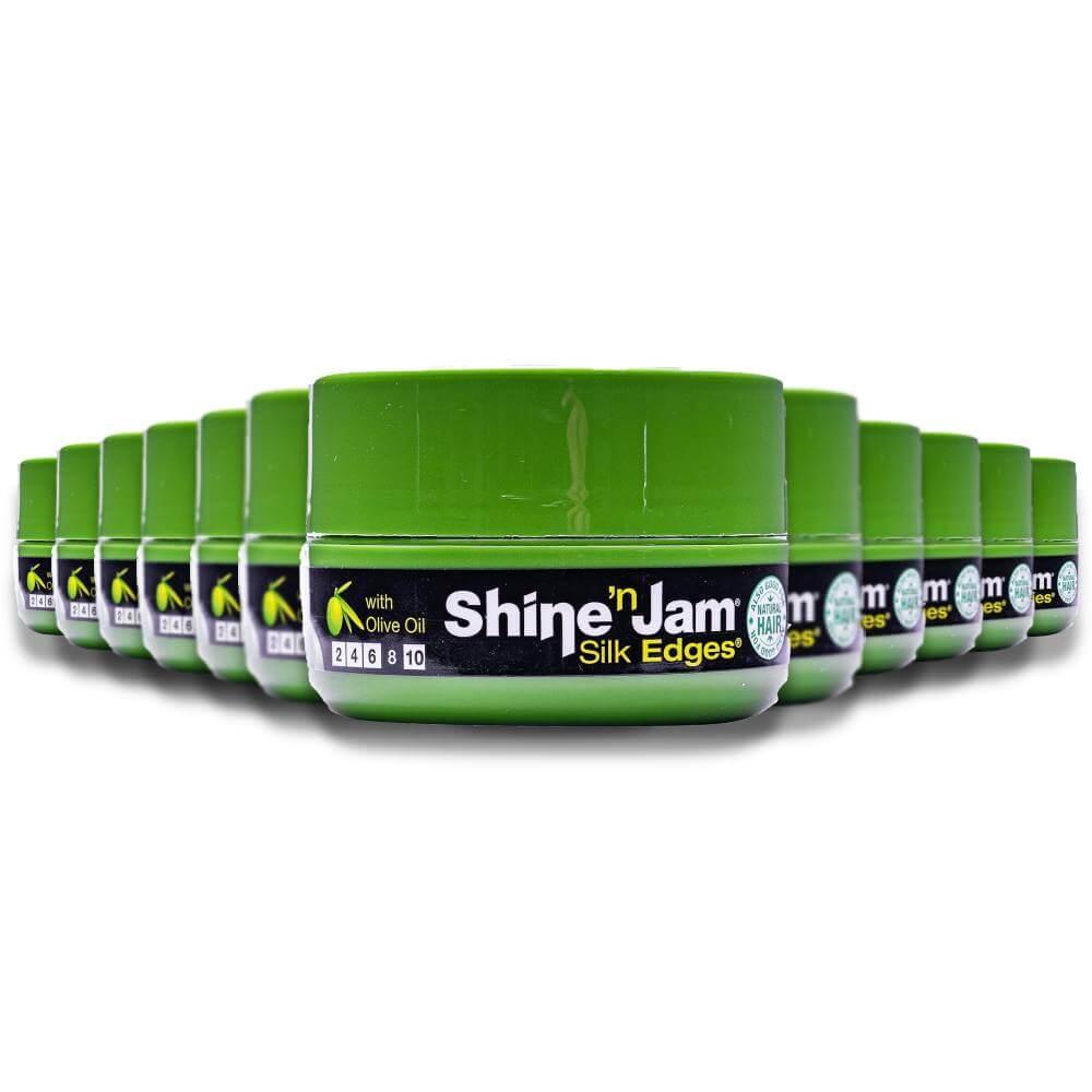 Ampro Shine-n-Jam Edges - Firm Hold, Non-Greasy Shine, 2 Oz - 12 Pack ...