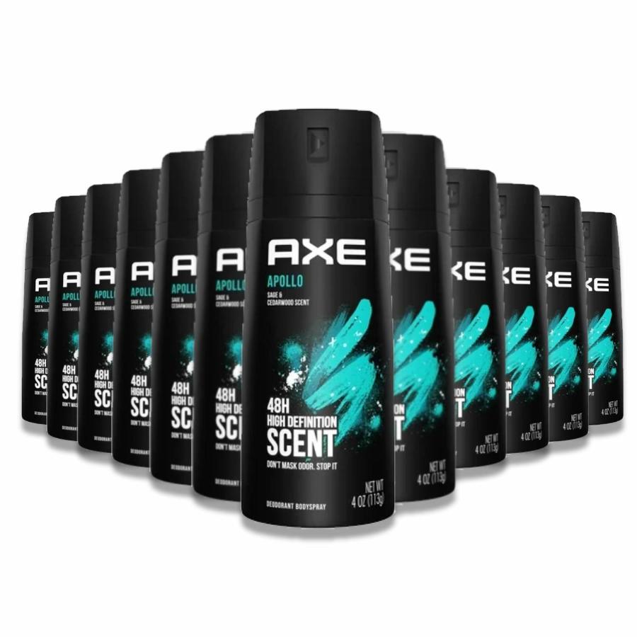 Axe Apollo Body Spray Deodorant - 4 oz - 12 Pack - Long-Lasting Odor ...