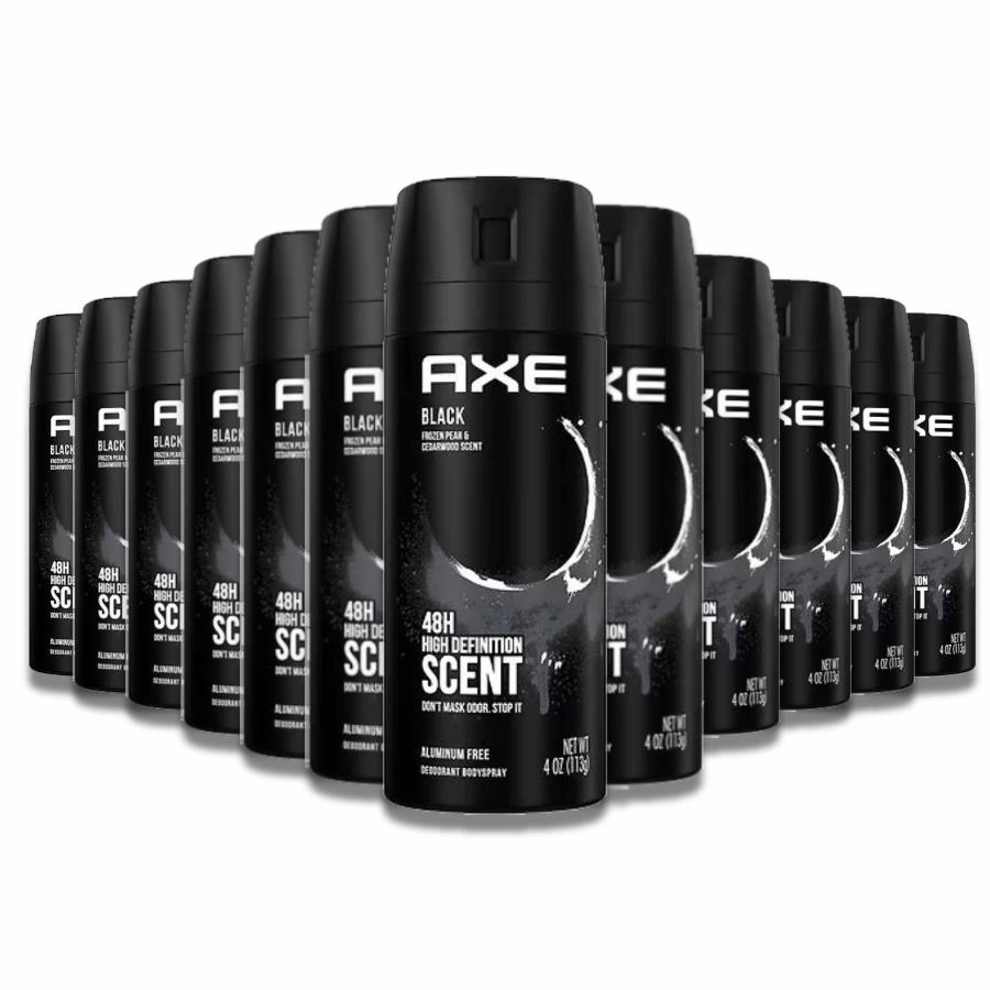 Axe Deodorant Body Spray for Men Black - 4 oz - 12 Pack - Unleash Your ...