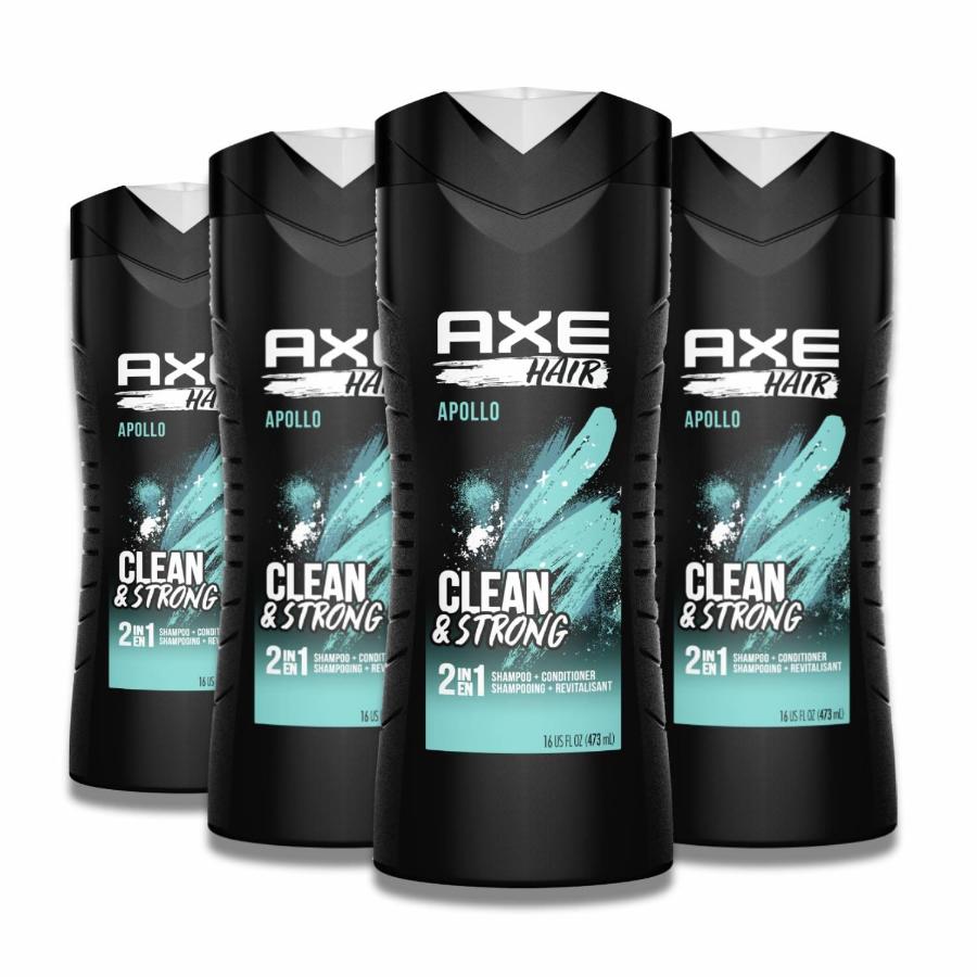 Axe - Hair Clean & Strong, 2 In 1 Shampoo + Conditioner, Apollo - 16 O ...