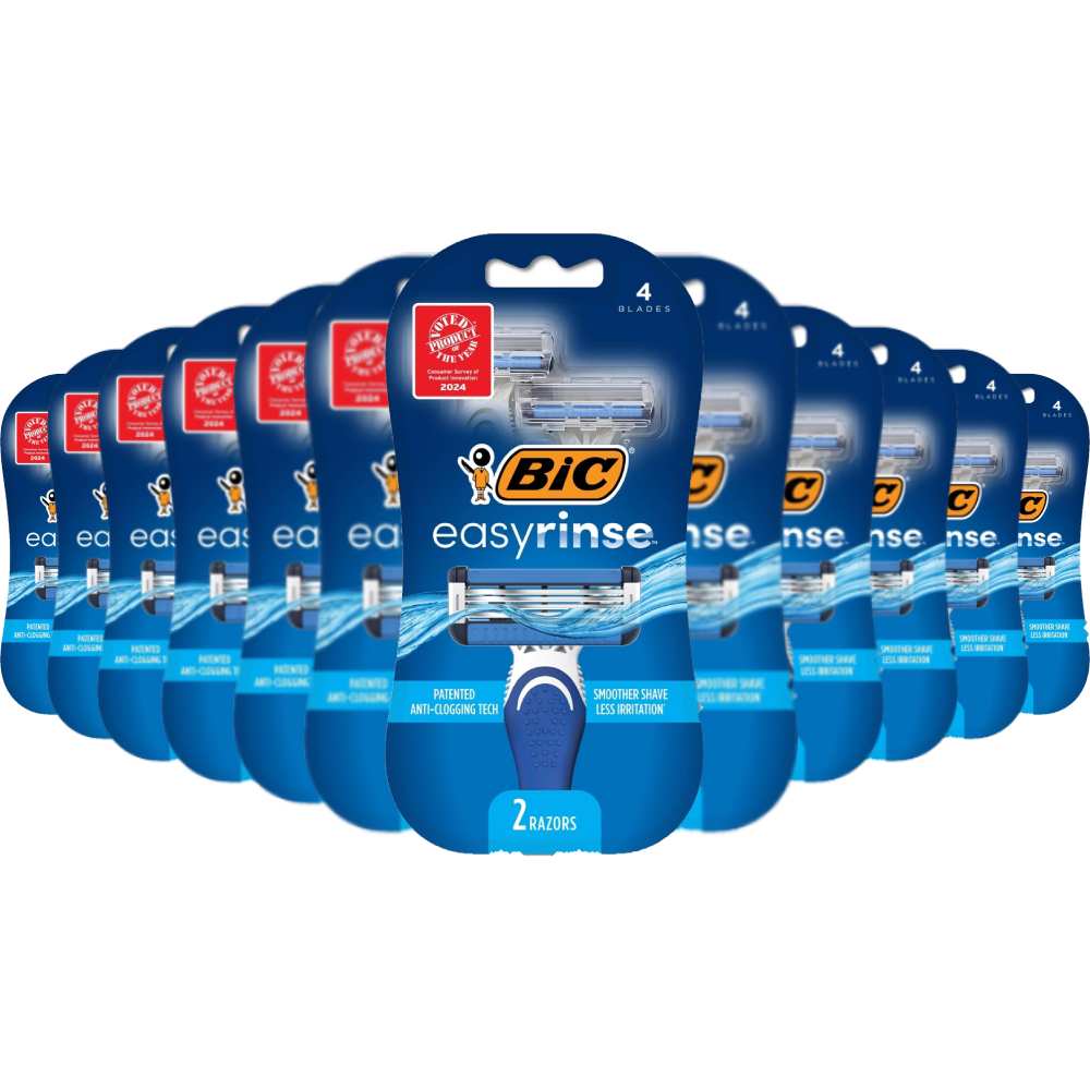 BIC - EasyRinse Anti-Clogging Men s Disposable Razors 4 Blades, 2 Coun ...