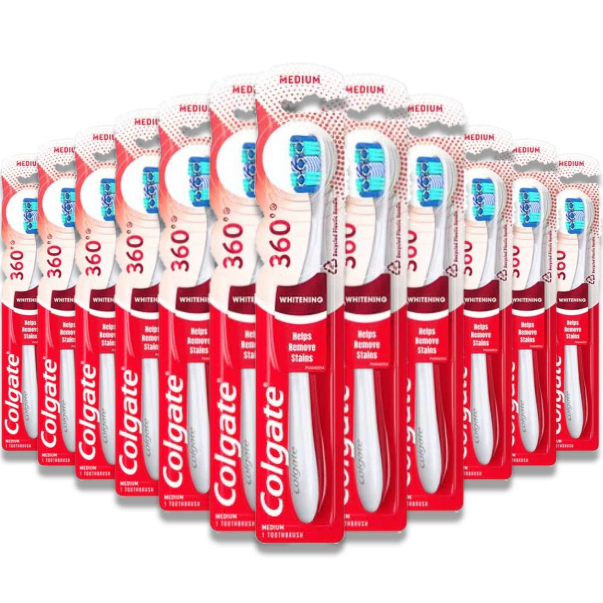 Colgate 360 Optic White Full Head Toothbrush, Medium - 72 Pack ...