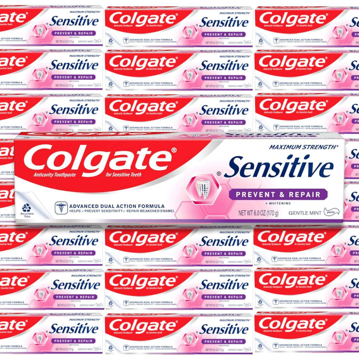 Colgate Sensitive Toothpaste - 6 oz, Prevent and Repair, 24 Pack ...