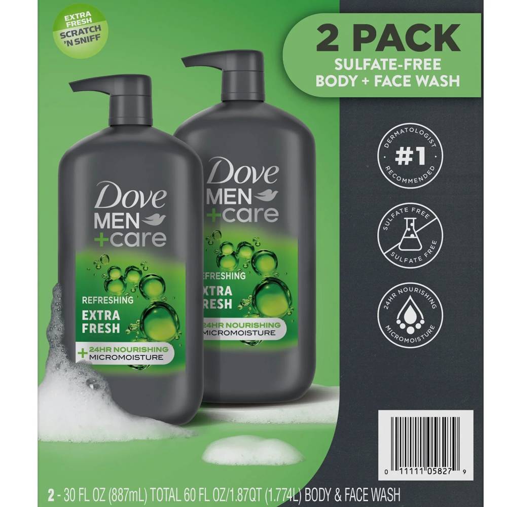 Dove Men+Care Extra Fresh Body Wash - 30 fl. Oz - 2 Pack – Contarmarket