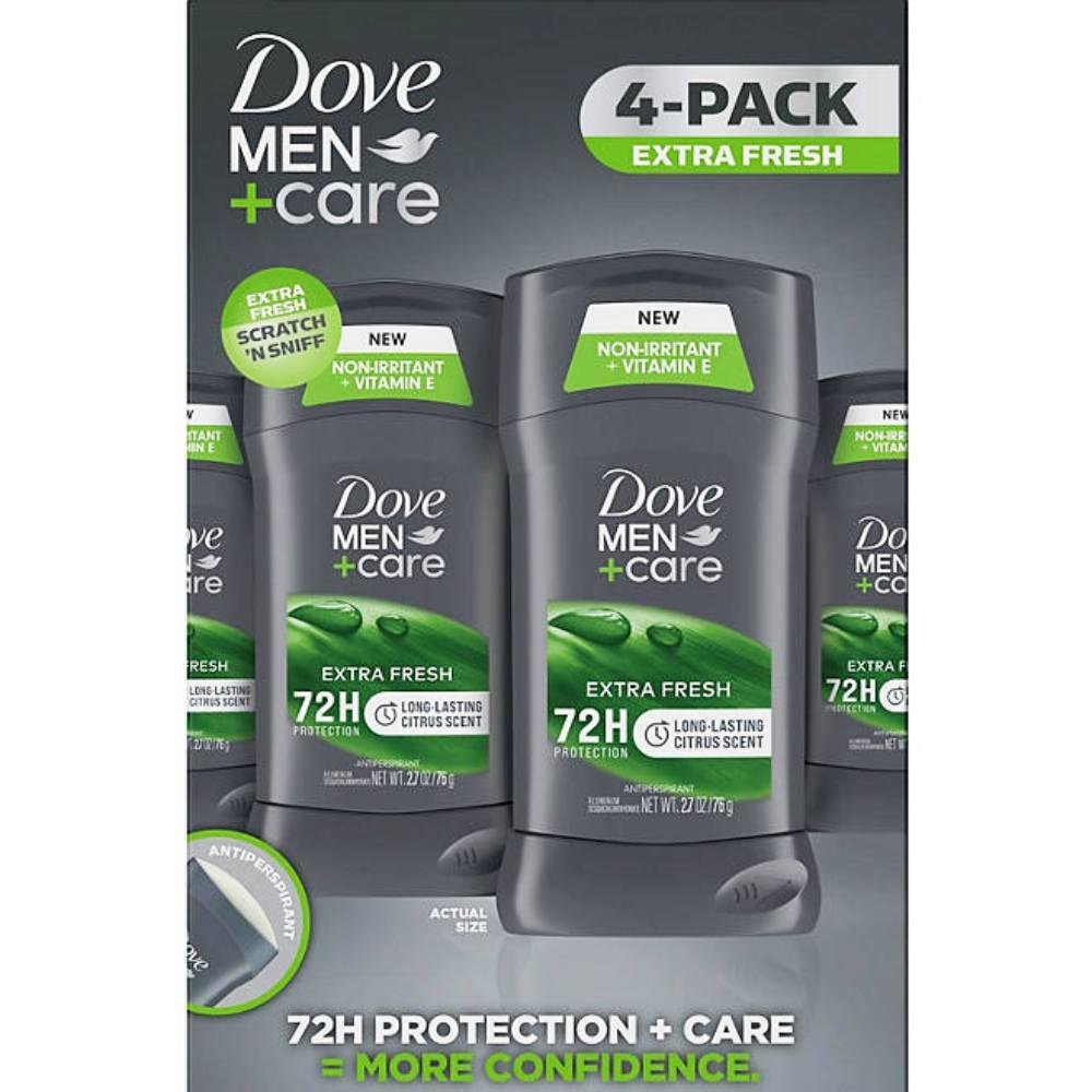 Dove Men+Care Antiperspirant Deodorant, Extra Fresh - 2.7 Oz - 4 Pack ...