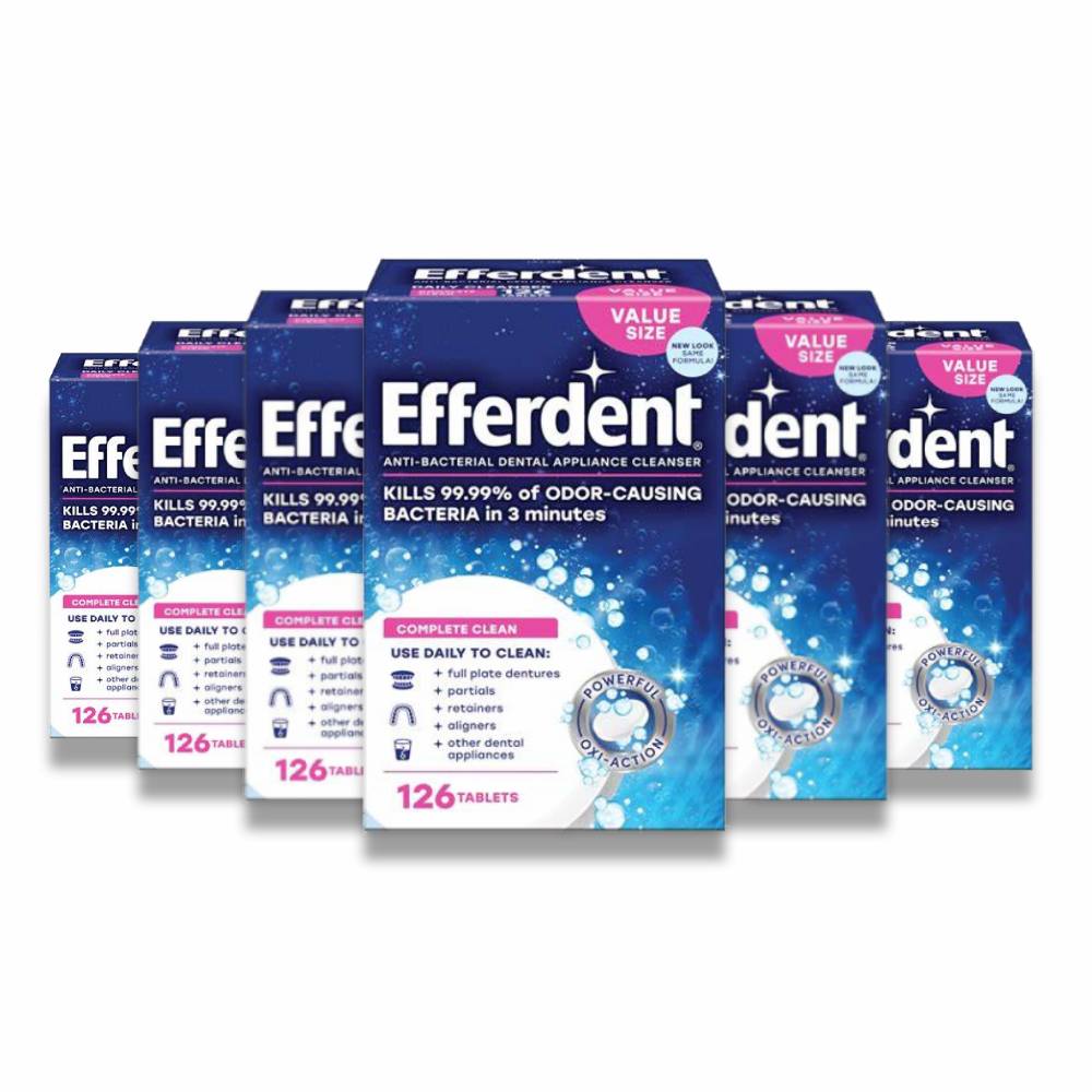 Efferdent - Retainer & Denture Cleaner Tablets Complete Clean 126 ct ...