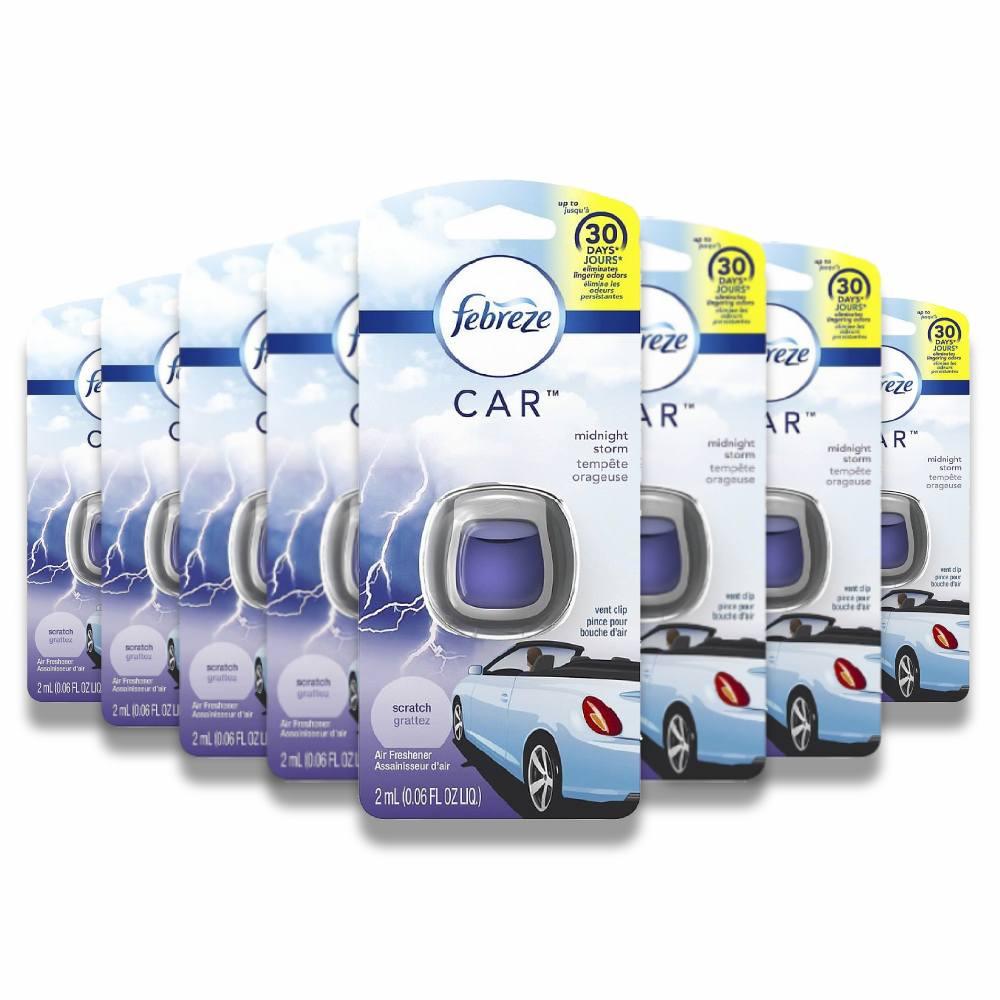 Febreze Car Freshener, Midnight Storm 8 Pack – Contarmarket