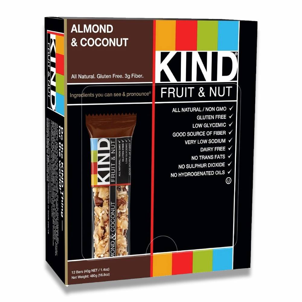 Kind Bar - Fruit & Nut Bar, Almond & Coconut - 1.4 Oz - 12 Pack ...
