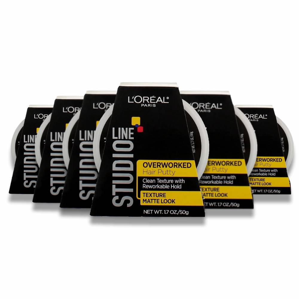 L'Oreal - Paris Studio Line Overworked Hair Putty - 1.7 Oz - 6 Pack ...