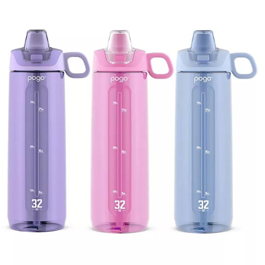 Pogo - Tritan Water Bottles, 3-Pack (Assorted Colors) - 32 Oz ...