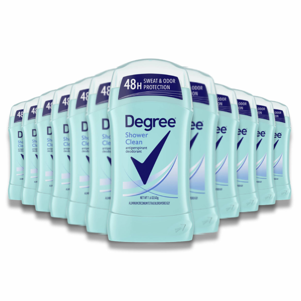 Degree Shower Clean Antiperspirant Deodorant Stick - 1.6 oz - 12 Pack ...