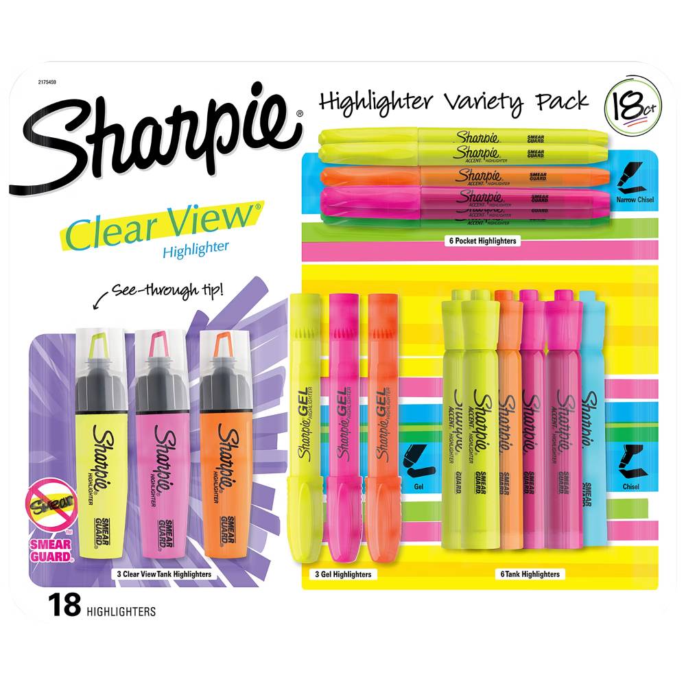 Sharpie - Highlighter Variety Pack - 18 Count – Contarmarket