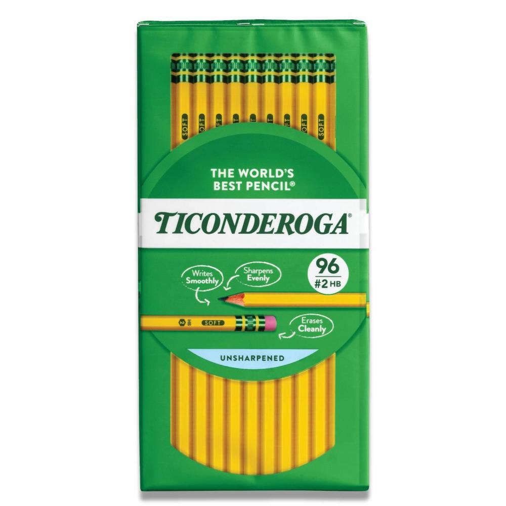 Ticonderoga - Woodcase Pencil, Yellow Barrel - HB #2 - 96 Ct – Contarmarket