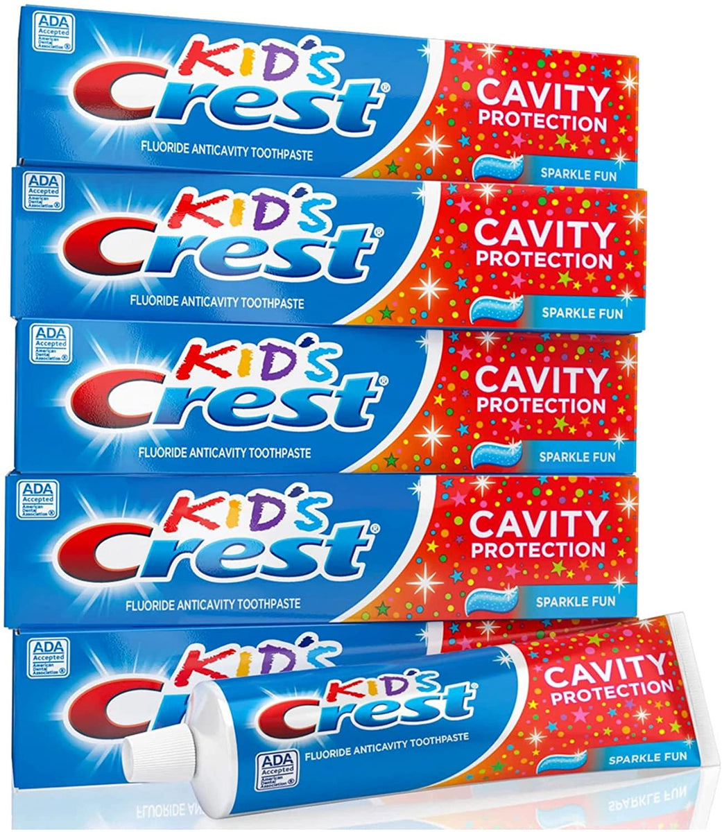 Crest Kids Toothpaste, Sparkle Fun - 5 pack -4.6 Oz – Contarmarket